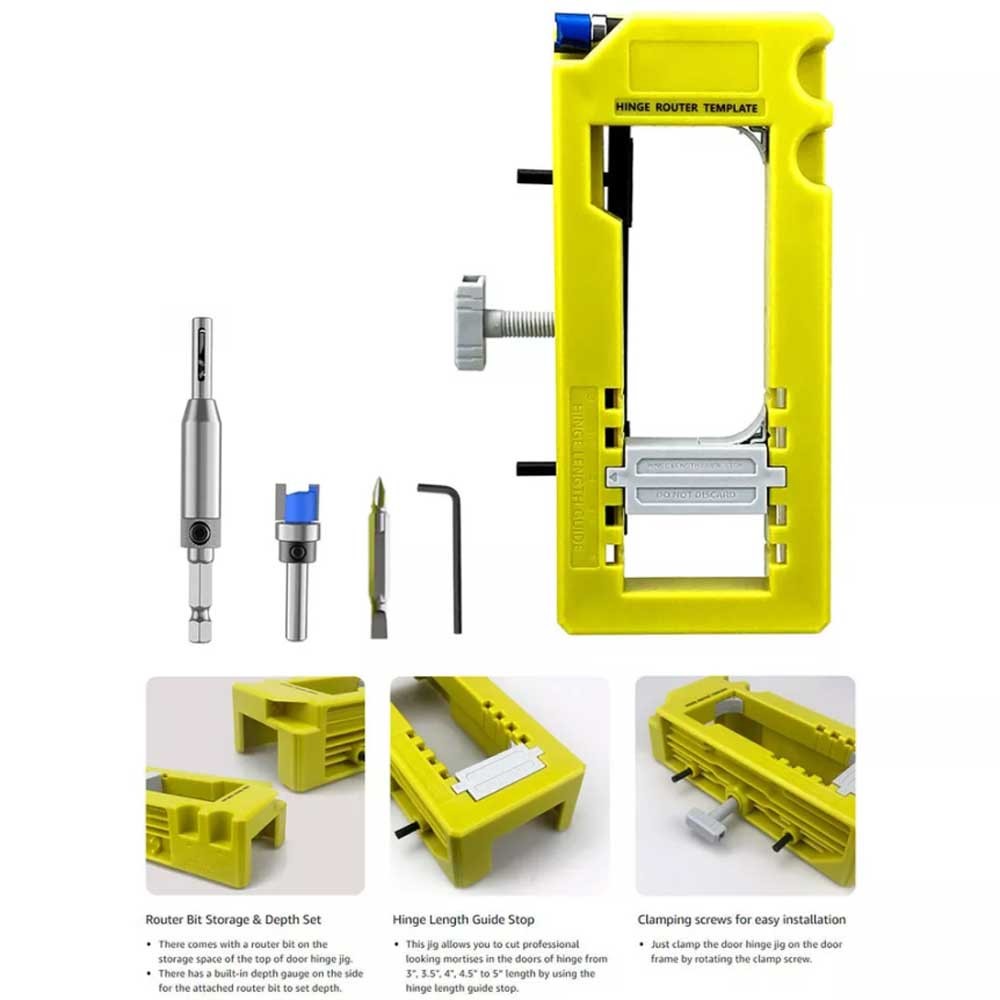 Door Hinge Routing Jig Stable Easy Installation Adjustable Door Hinge ...
