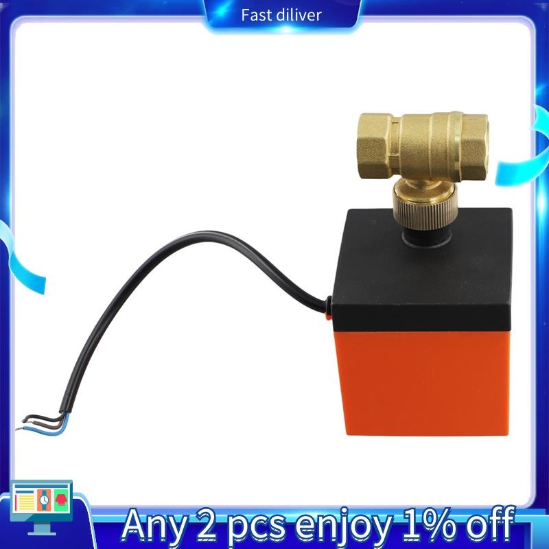 AC 220V Brass Electric Thread Ball Valve 2-Way 3-Wire Solenoid Water Valve with Actuator DN15 ...