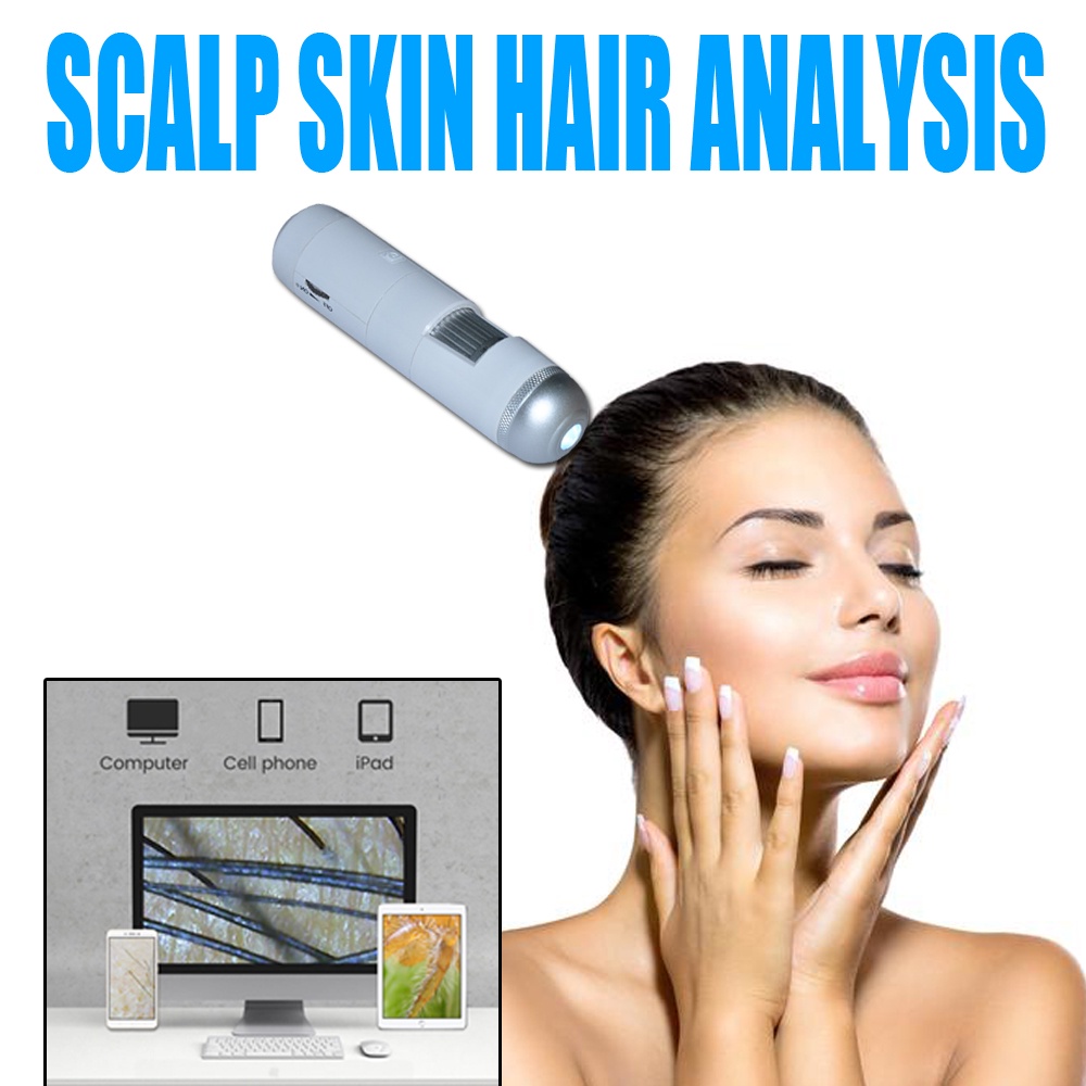 Portable hair follicle scalp analyzer observation makes it easier to ...