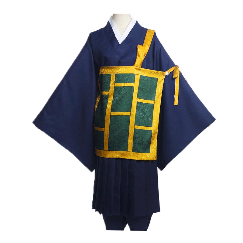 Anime Jujutsu Kaisen Geto Suguru Cosplay Costume Wig Kimono Black Blue ...