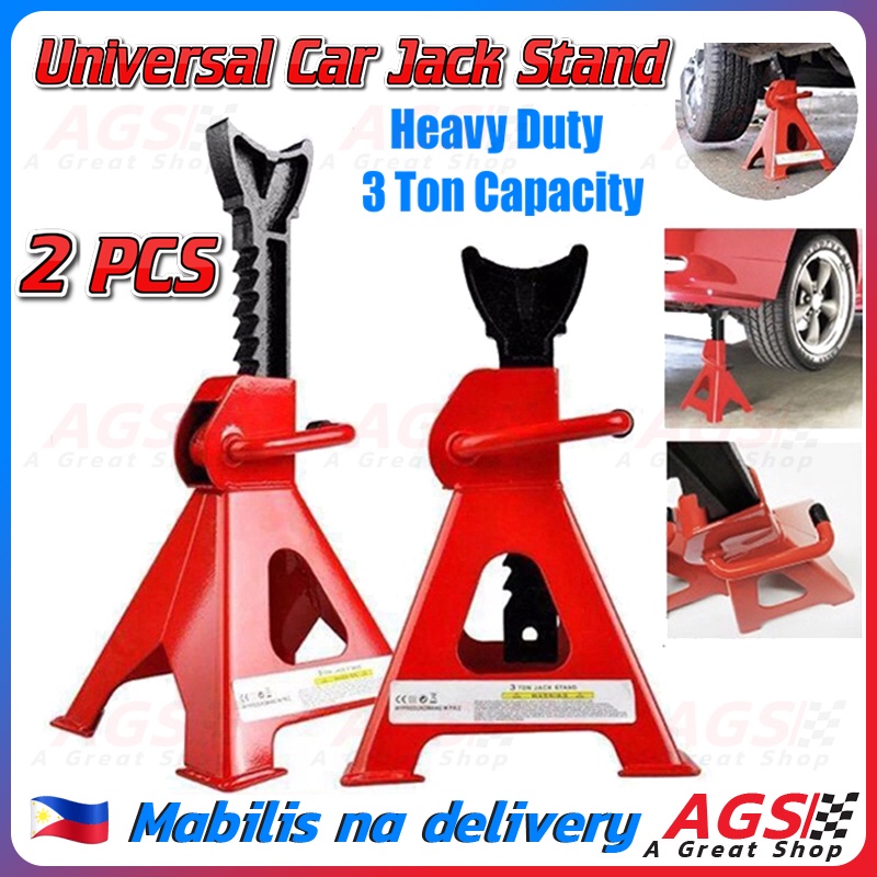 2PCS Universal Car Jack Stand Heavy Duty 3 Ton Capacity，Slotted Pad ...