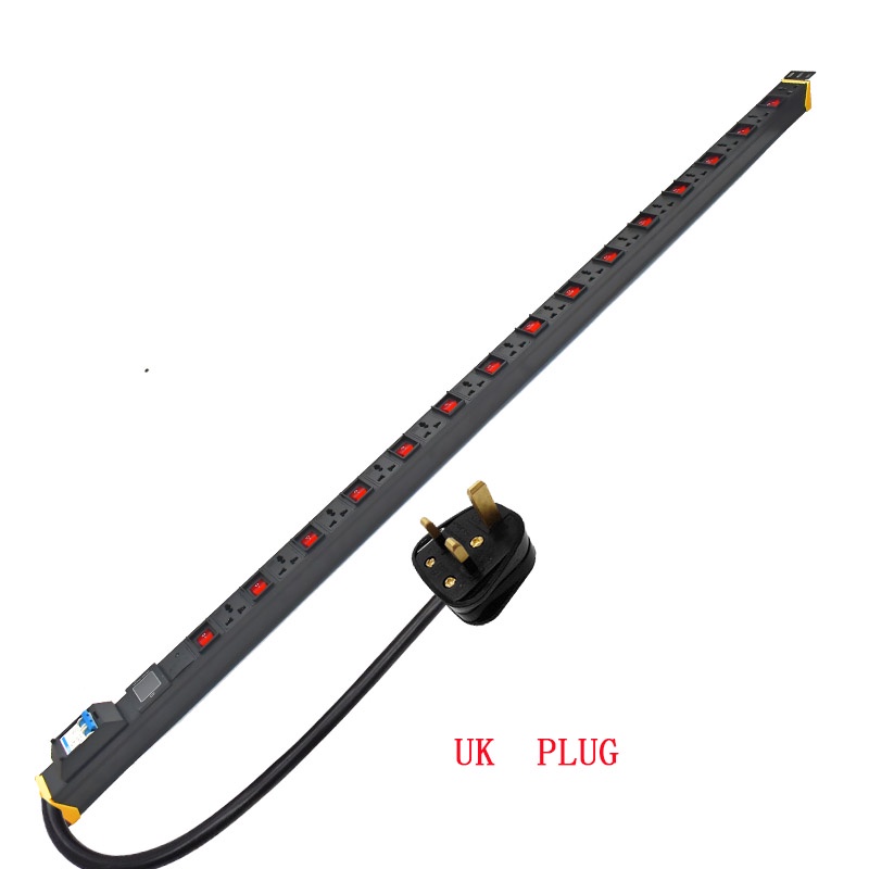 Pdu Power Distribution Unit 2 17 Output Universal Socket Independent Control Switch Uk Plug 3m