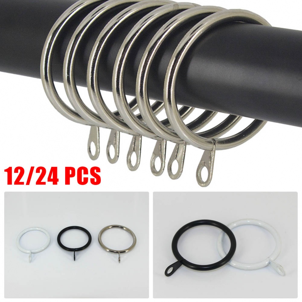 Curtain Rings Hanging Hooks for Most Curtain Types Smooth Gliding 12 ...