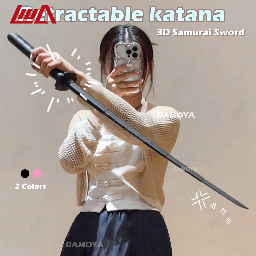 Hipster toys Retractable katana Cool katana Demon Slayer Interactive ...