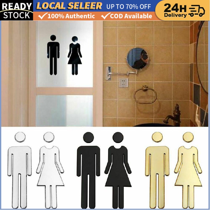 Sign board toilet rest room sign Acrylic toilet signage pop up signage ...