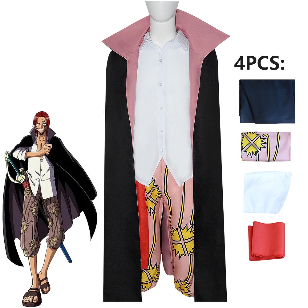 One Piece Red-Haired Shanks cos Clothing Anime One Piece cosplay ...