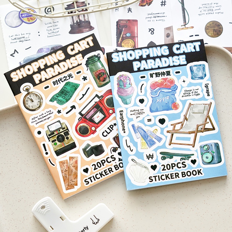 Journamm 20 Sheets Ins Style Stickers Book DIY Scrapbooking Supplies ...