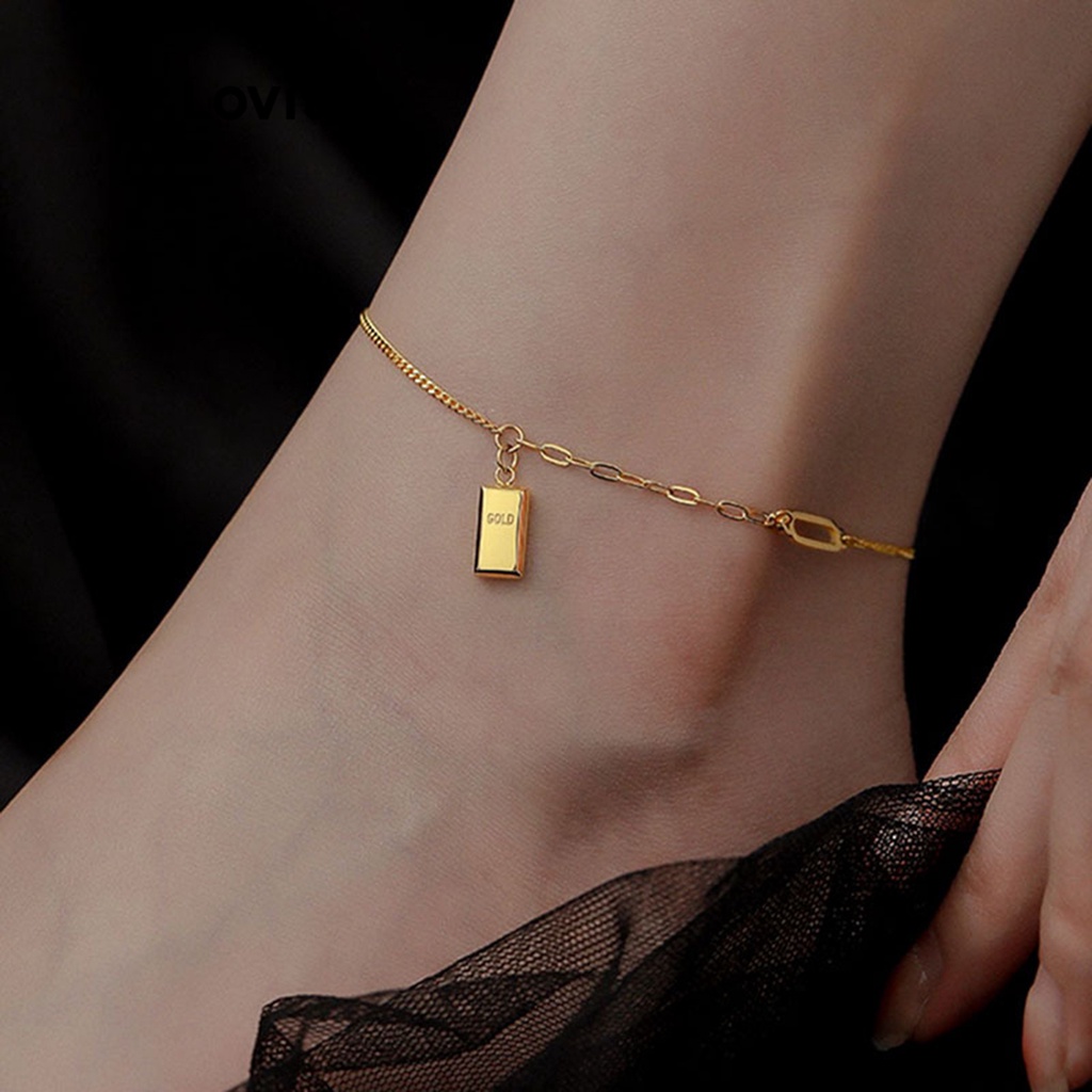 Lovito Women Metal Anklet LFA02106 (Gold) | Shopee Philippines