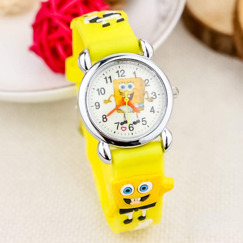 SpongeBob New Children 3D Cartoon KT Electronic Watches Cartoon Quartz ...
