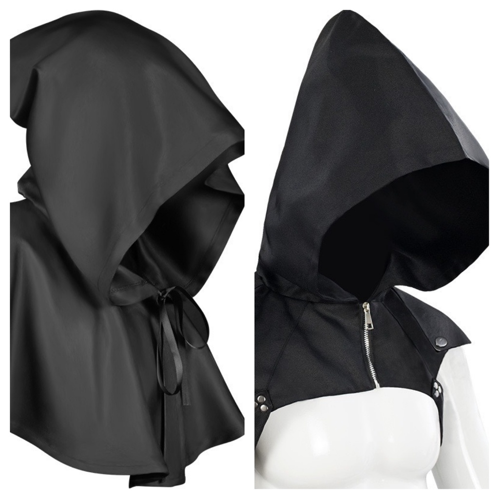 Halloween Cosplay Costume medieval Monk Hat Death Cloak Hooded Shawl ...