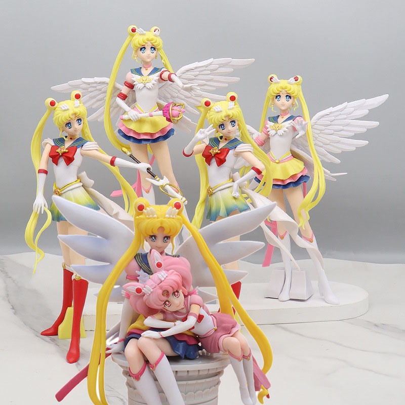 SAILOR MOON Action Figure Tsukino Usagi Chibiusa Princess Serenity ...