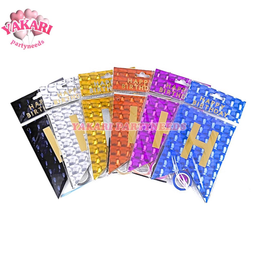 3D H.B.D Banner Happy Birthday Banner Party Flag Yakari Partyneeds ...