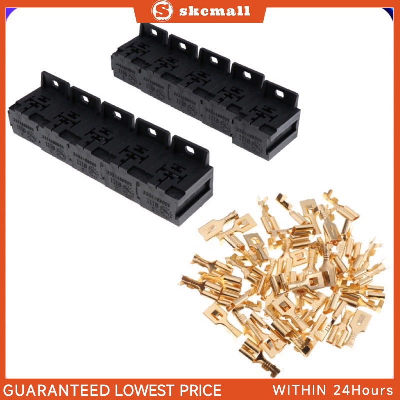 10 Sets 12V/24V 30A-80A Car Relay Socket Holder 5-Pin Connector ...