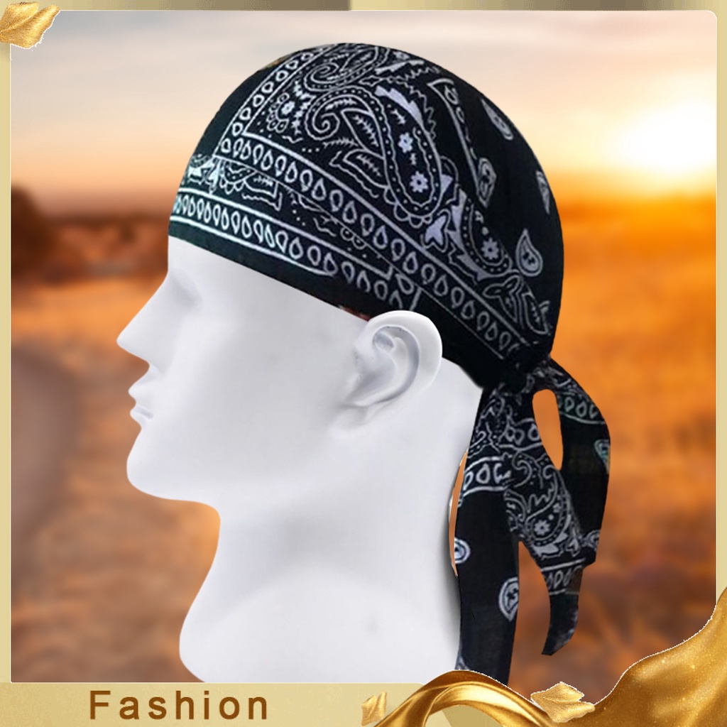 CFW_ Adult Men Paisley Print Motorcycle Wrap Biker Hat Bandana ...