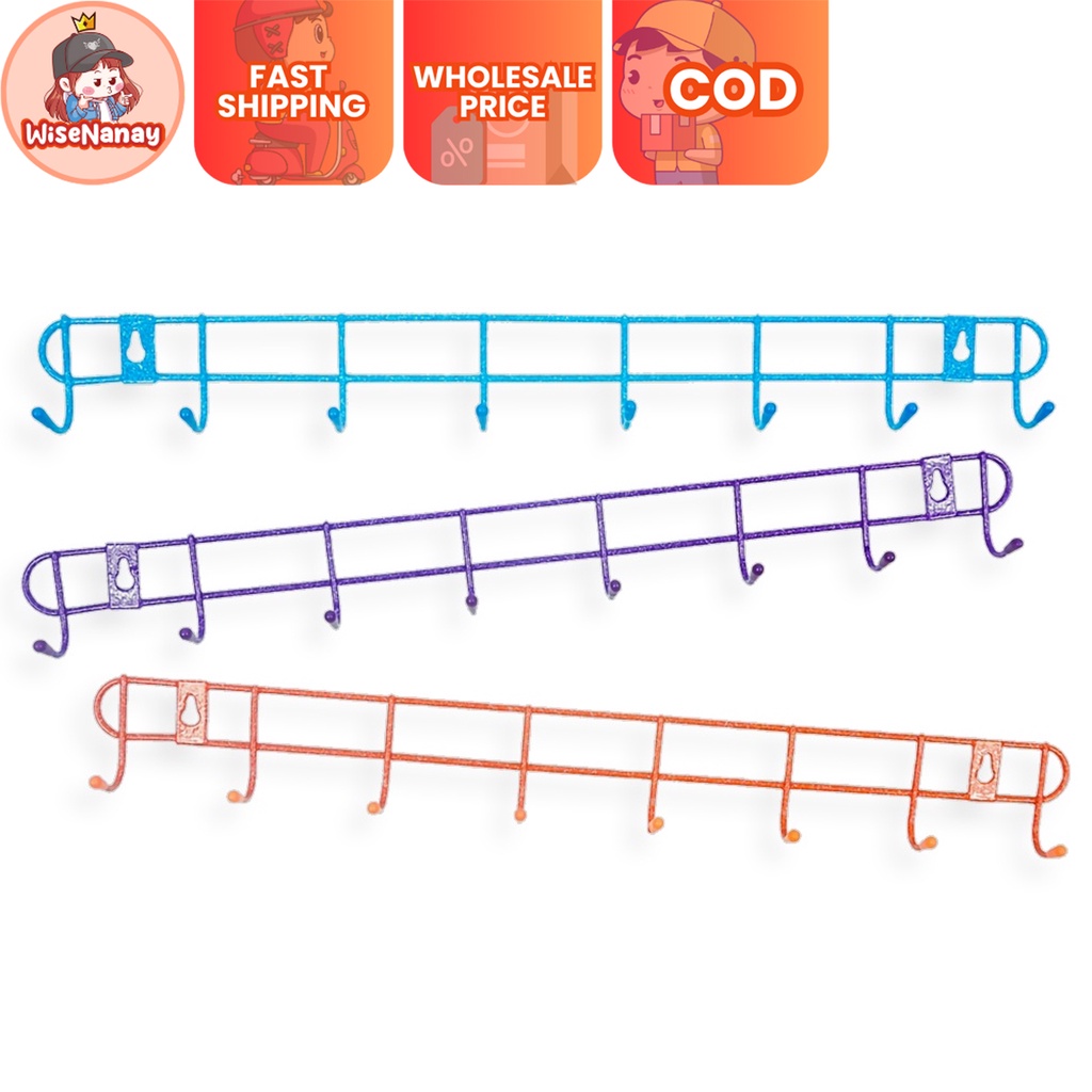 WiseNanay Hook Racks - Plastic Coated Metal Hooks | Shopee Philippines