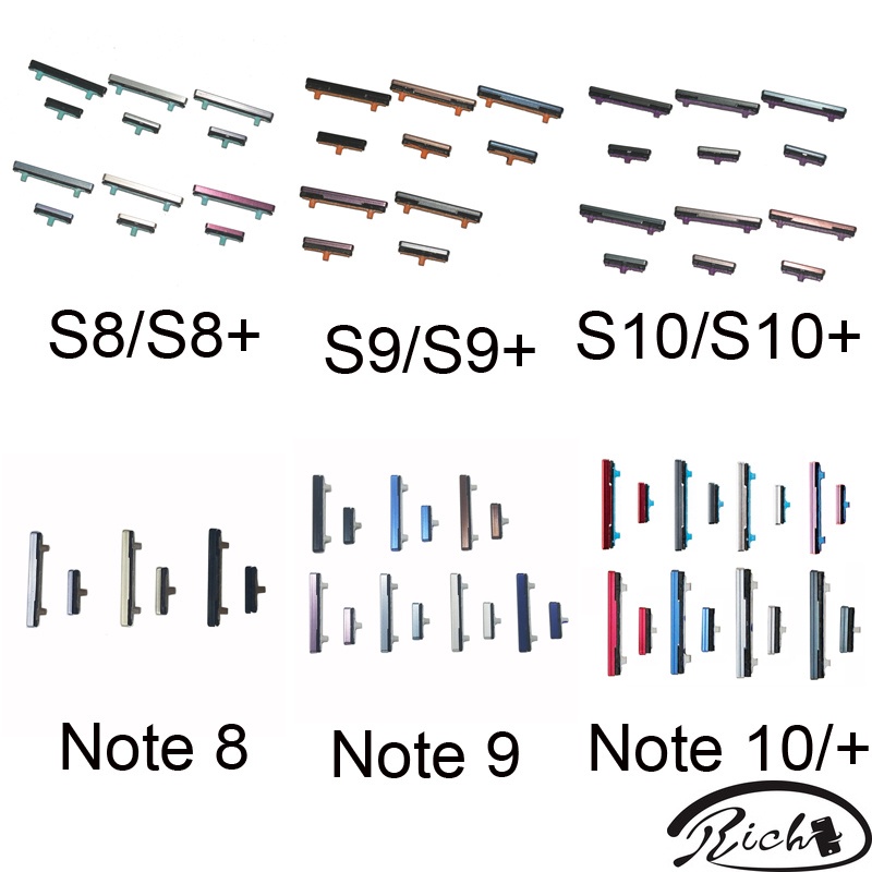 Phone Power Volume Button For Samsung S8 S9 S10 Plus Note 8 9 10 Plus ...