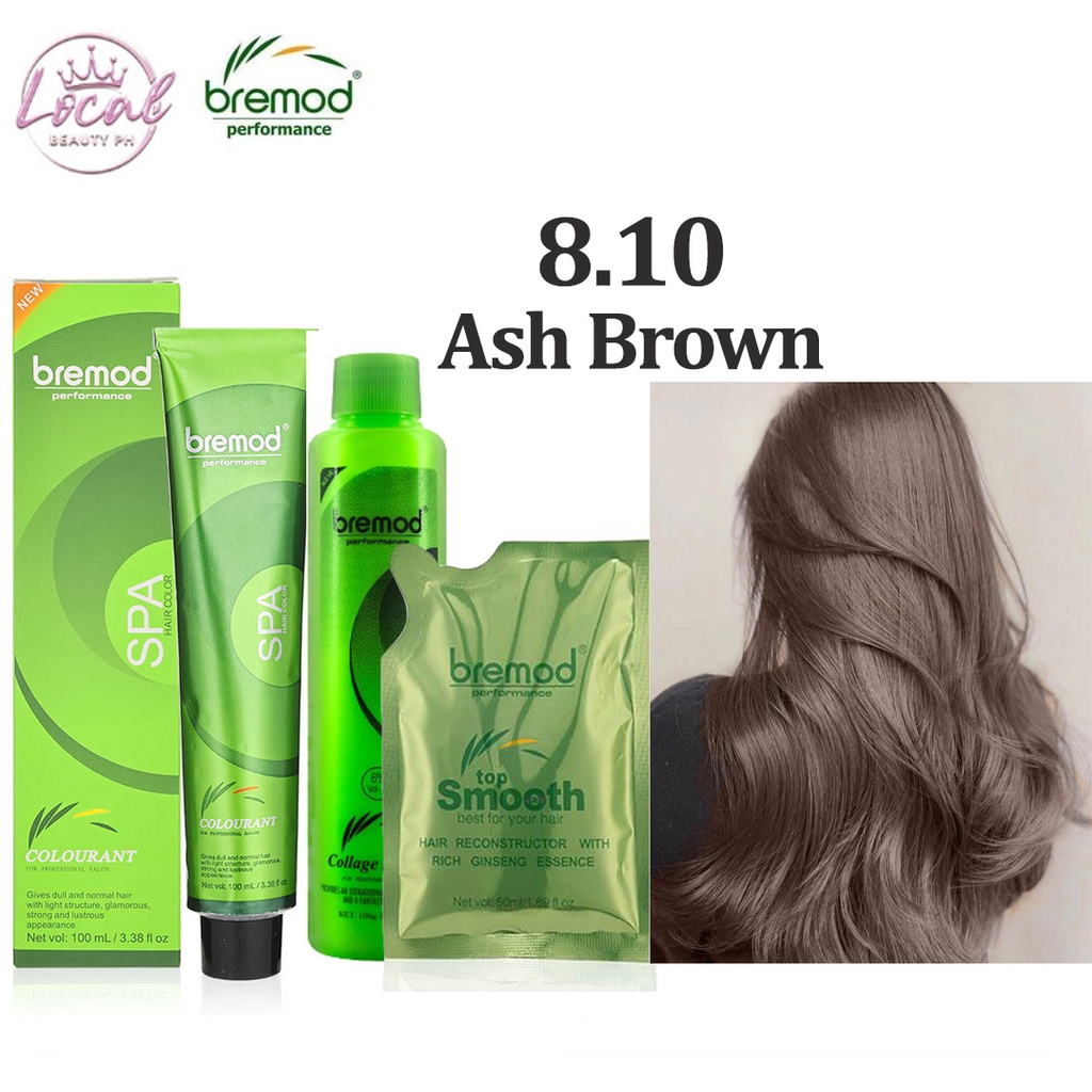 Bremod Hair Color 8.10 Ash Brown 100ml Oxidizer 100ml Hair ...