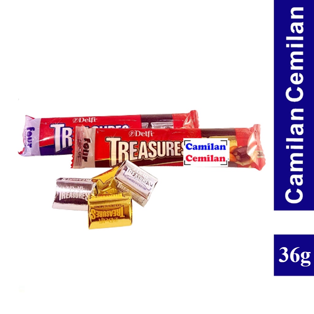 Delfi Treasure Chocolate Almond Treasures contains 4 pcs x 9 gr ...