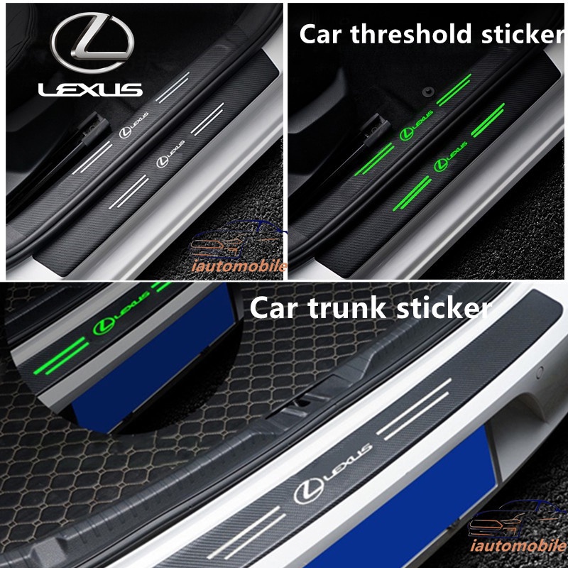 Car Luminous Threshold Anti-stomp Strip Stickers Auto Trunk Pedal ...