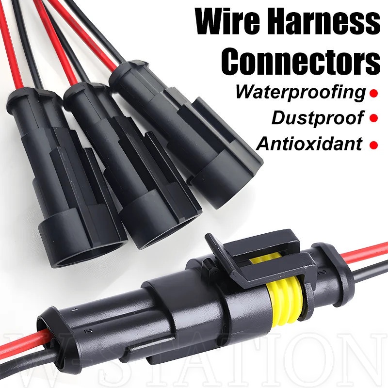 2 Pin Way Electrical Connector / Waterproof Car Wire Cable / Automotive ...