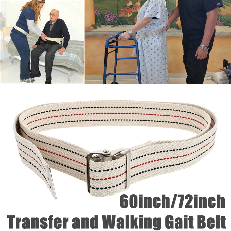 60"/72" Patient Transfer and Walking Gait Belt Standing Assist Safety ...