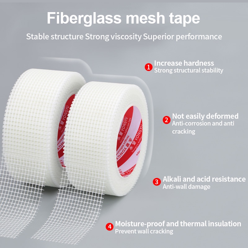 Anti-crack Self-adhesive Fiberglass Mesh Tape Adhesive Cover Plaster ...