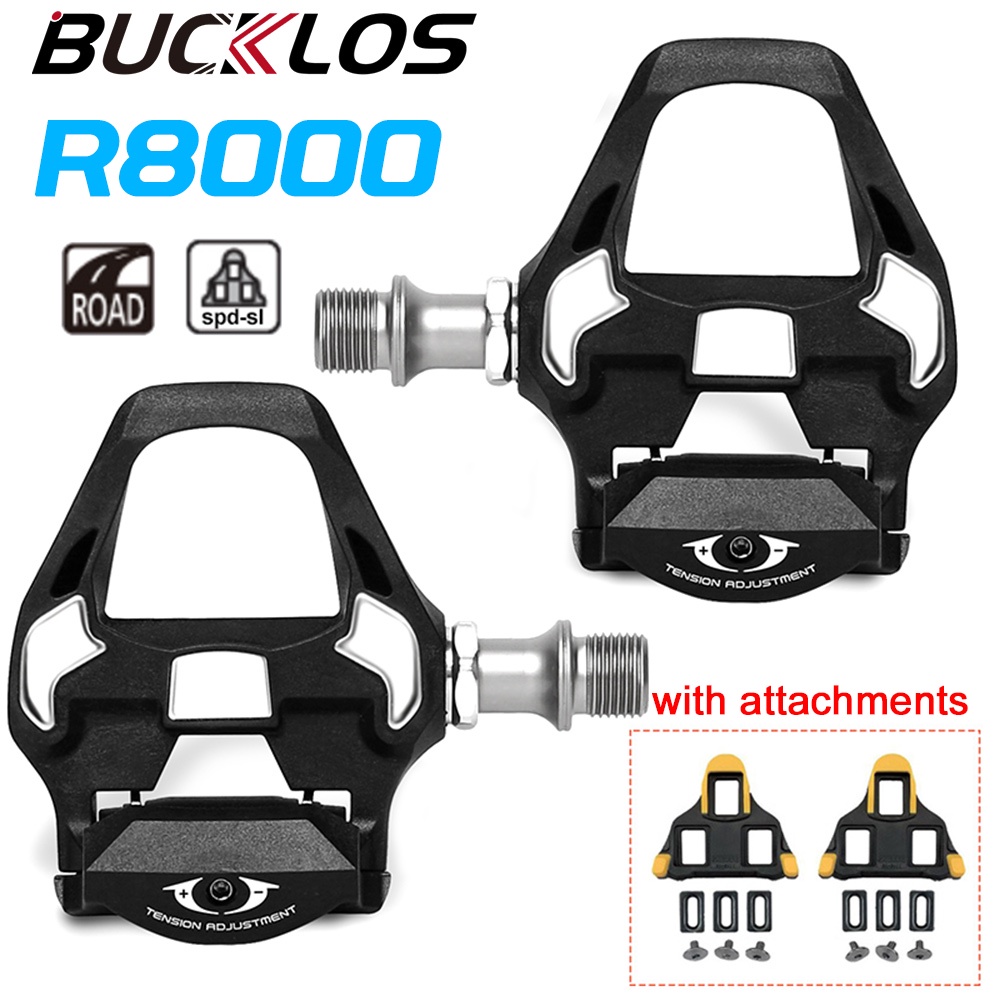 BUCKLOS SPD-SL Bicycle Cleats Pedal Rb Self-locking Racing Cleats Pedal ...