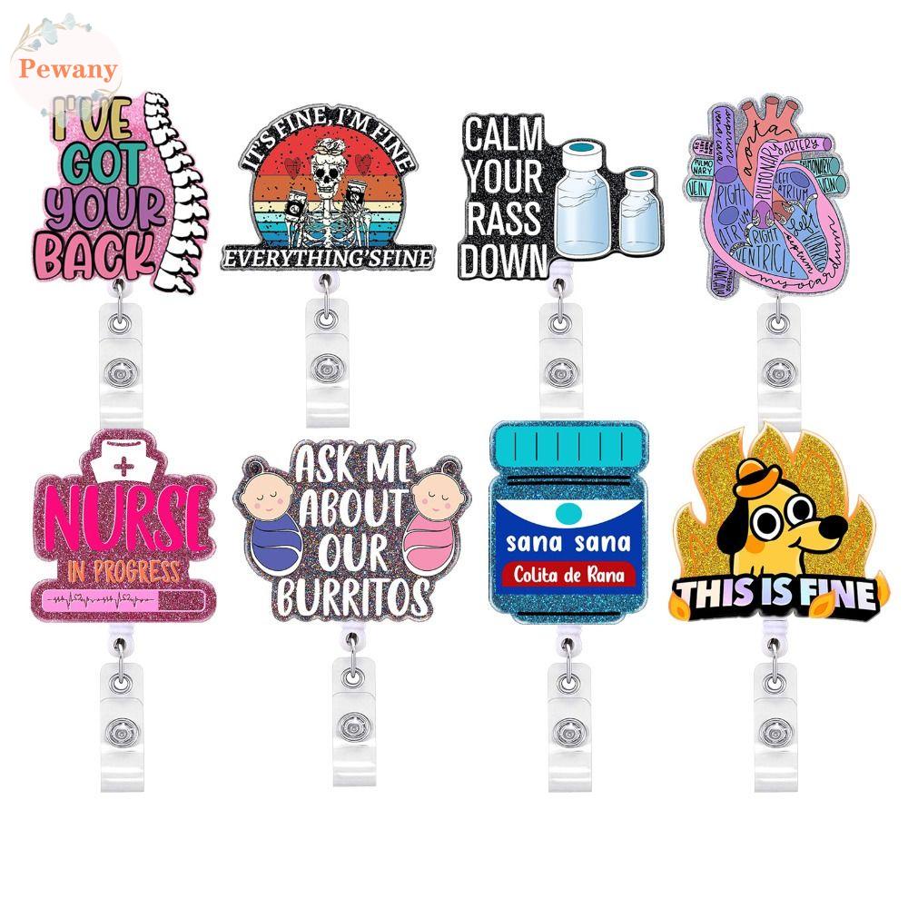 PEWANYZZ Nurse Badge Reel, Anime Power Girls ID Card Clips Retractable ...