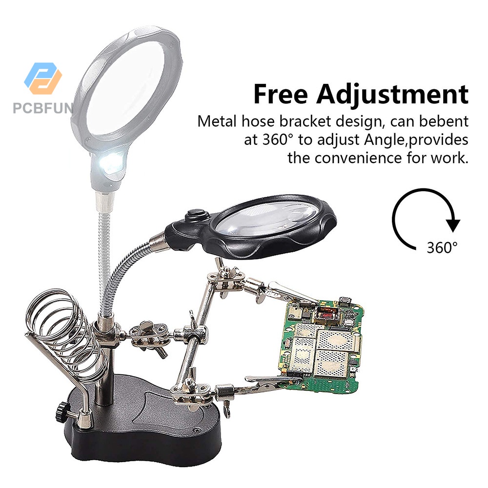 Pcbfun Magnifying Glass Clamp Auxiliary Clip Magnifier Hand Soldering ...