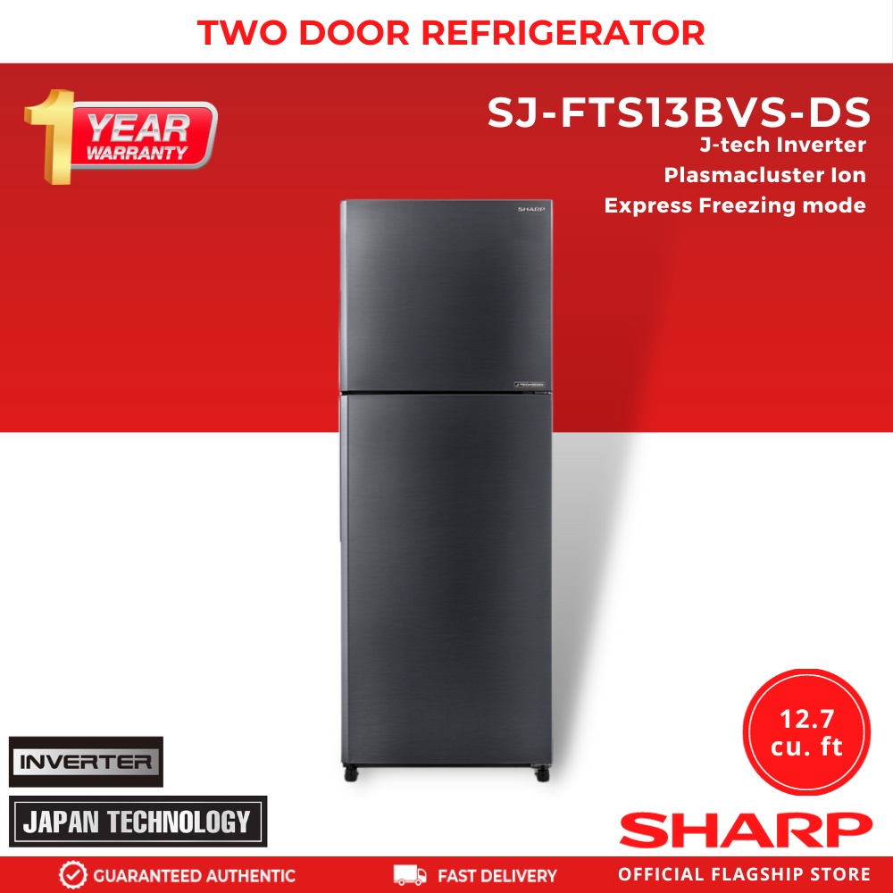 Sharp SJ-FTS13BVS-DS 12.7 cu.ft 2 Door No Frost Inverter Refrigerator | Shopee Philippines