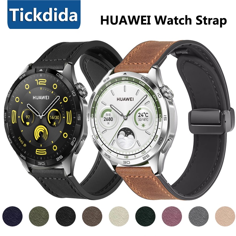 Leather Silicone Strap for Huawei Watch GT 4 46mm 41mm Band Wristband ...