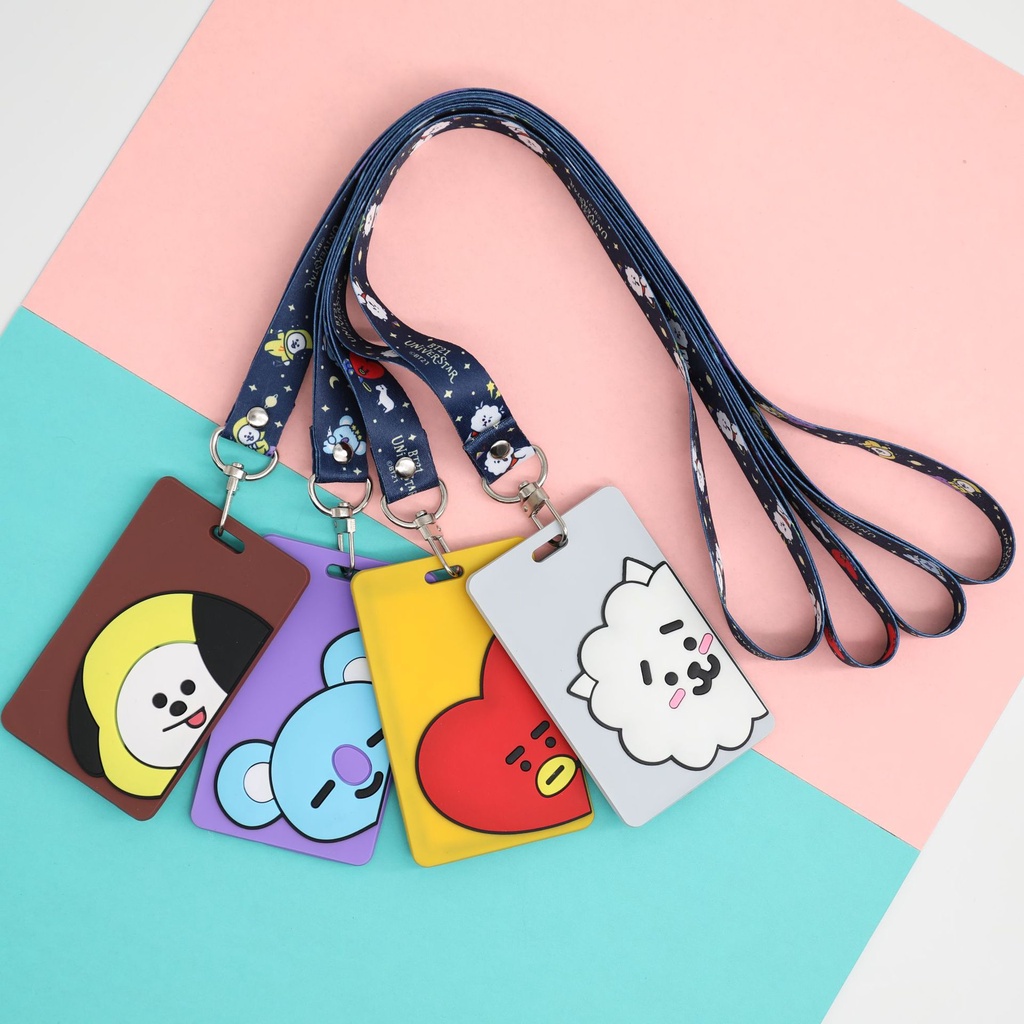 BTS BT21 Card Sleeve Protector Cartoon Cute Rabbit Lamb Pony Puppy ...