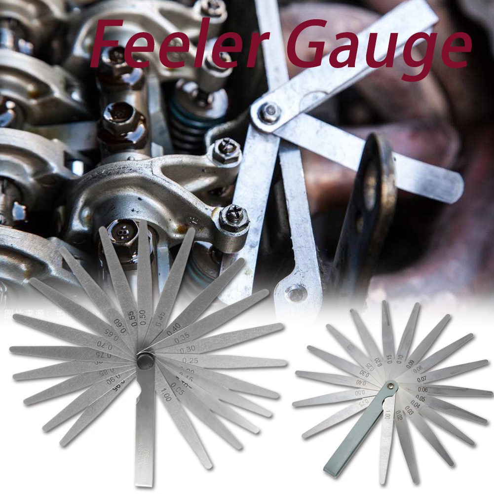 Feeler gauge 17 blade 0.02-1.0mm feeler gauge clearance gauge thickness ...