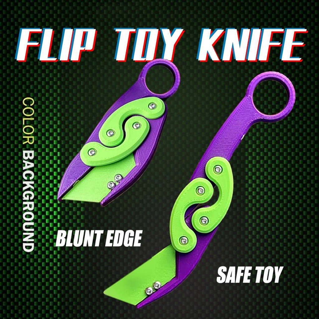 Flip Toy Blunt Knife Folding Toy Knife folding knife Anxiety relief toy ...