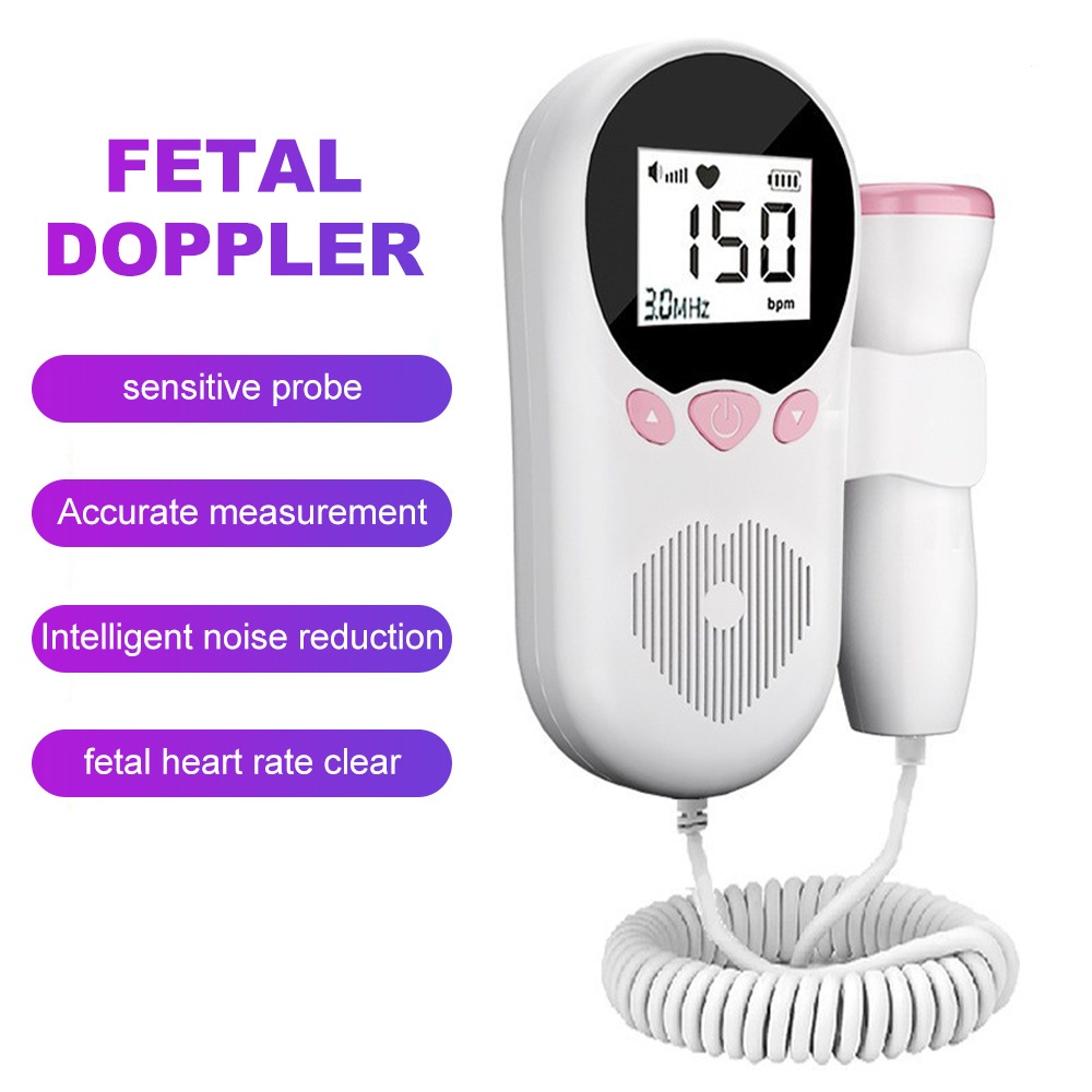 Fetal Doppler Baby Heart Monitor Device Medical LCD Screen Heart Rate ...