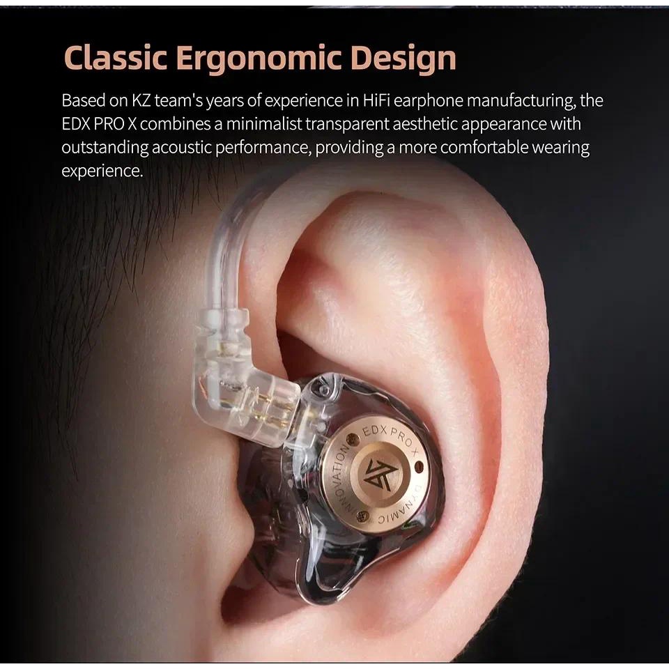KZ EDX PRO X Dynamic Drive Earphone HIFI Bass Earbud Sport Music ...