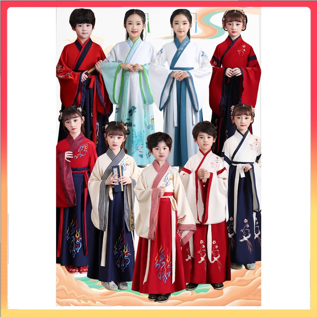 [3-13 Years] (Ready Stock) Children Boy Girl Tradtional Hanfu Chinese ...