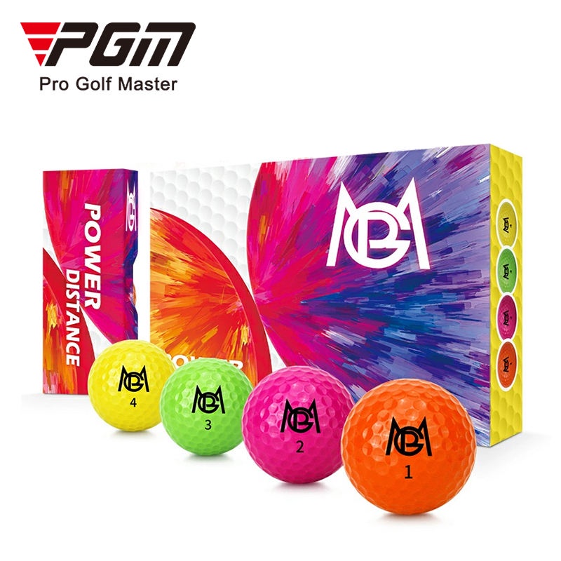 PGM 12pcs/Box Golf Balls Professional Color Competition Double Layer ...