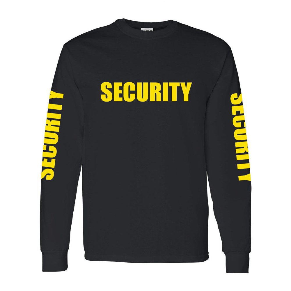 SECURITY GUARD SHIRT UNIFORM Shirt SECURITY Men's Long Sleeve T-Shirt ...