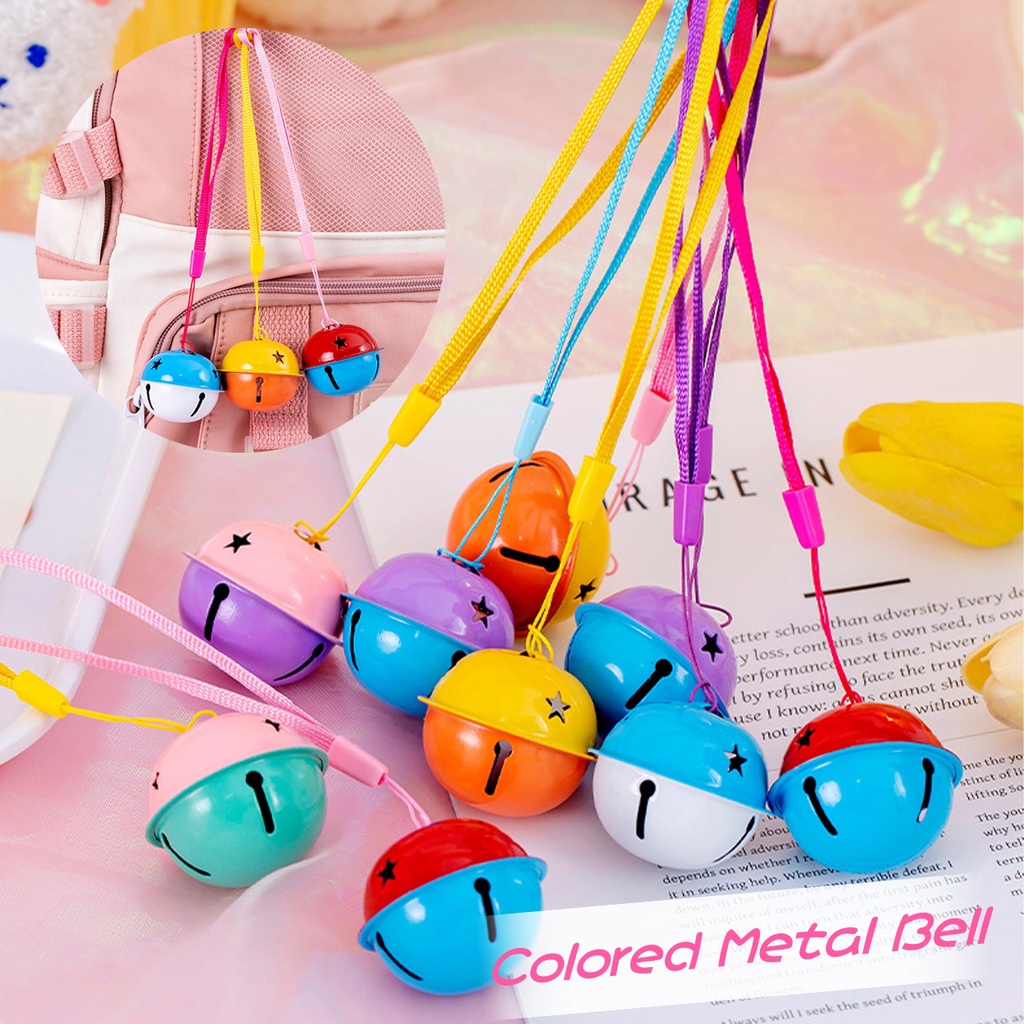 Two-color Metal Small Bell 4cm diy Colorful Christmas Bell Jewelry ...