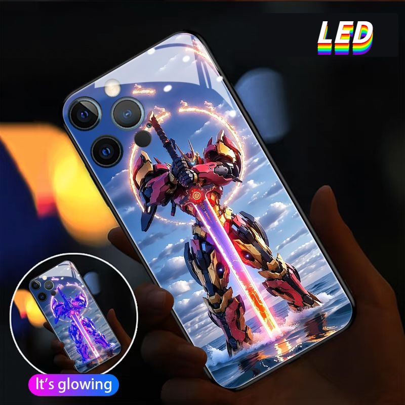 Hole GD LED colorful flash Voice Controlled phone case for Iphone case ...