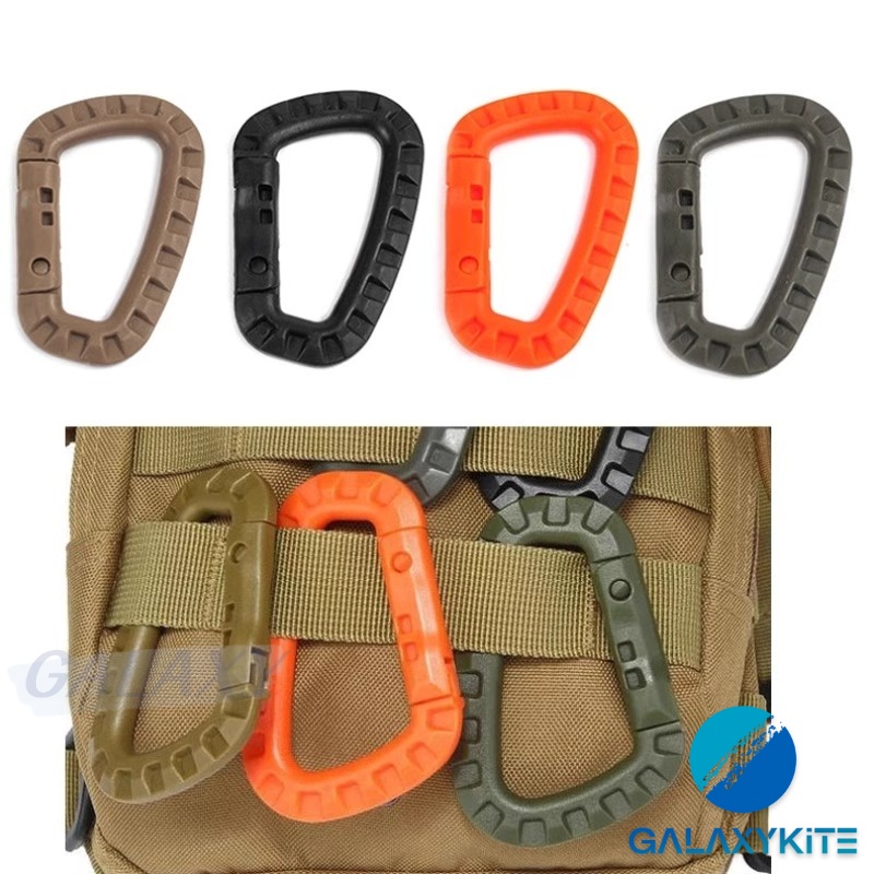 G.K. Climbing Carabiner D-Ring Key Chain Clips Hook Camping Plastic ...