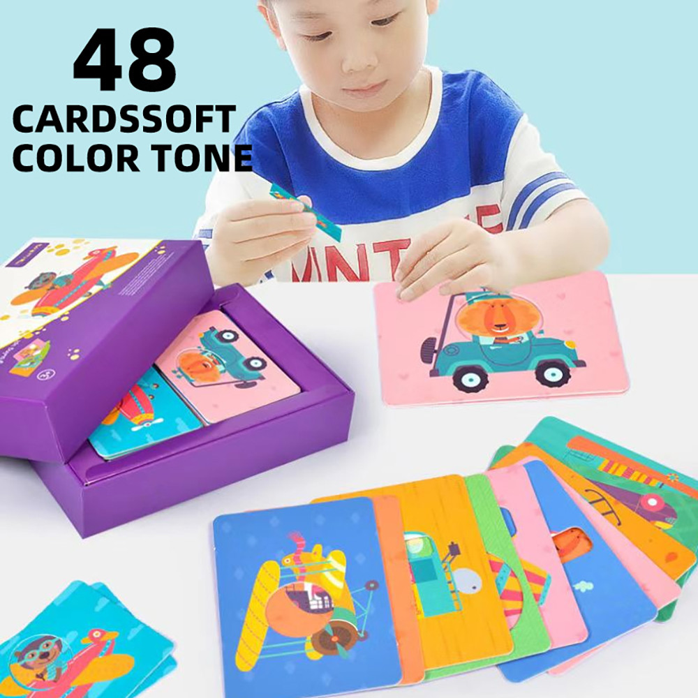 Cognitive Transportation Early Baby Card Matching Educational Puzzle ...