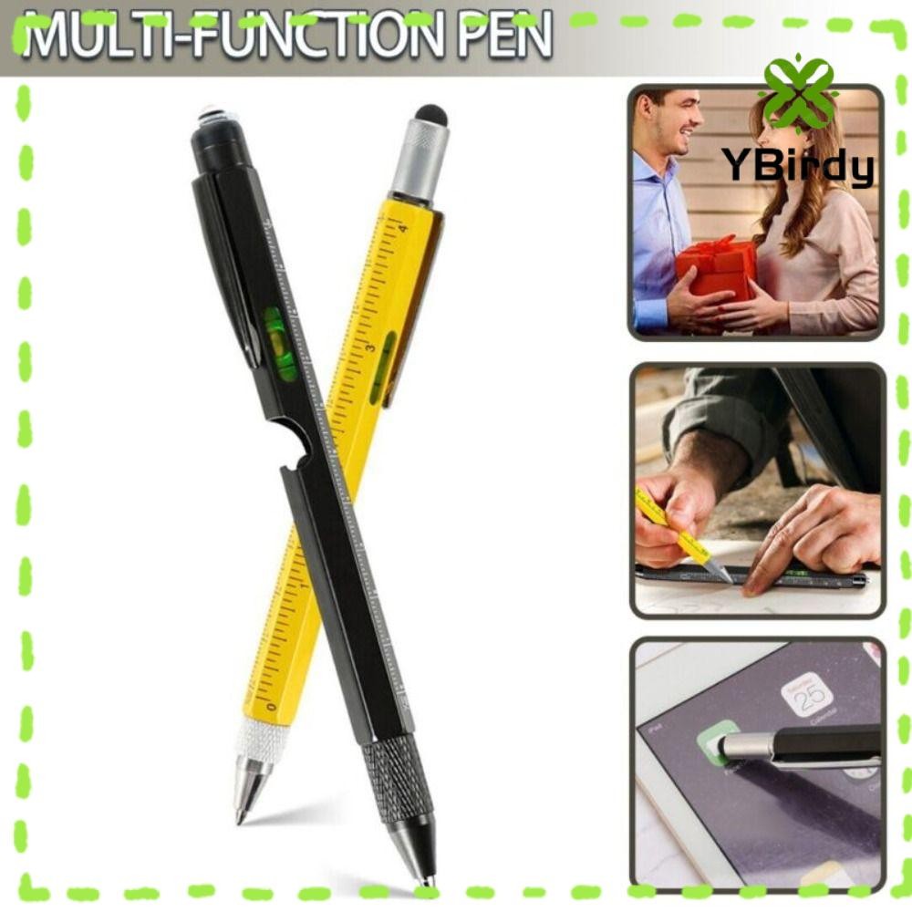 YRBWDYZDH Multitool Pen, Ruler LED Light Multi-Function Pen, Metal 8 in ...