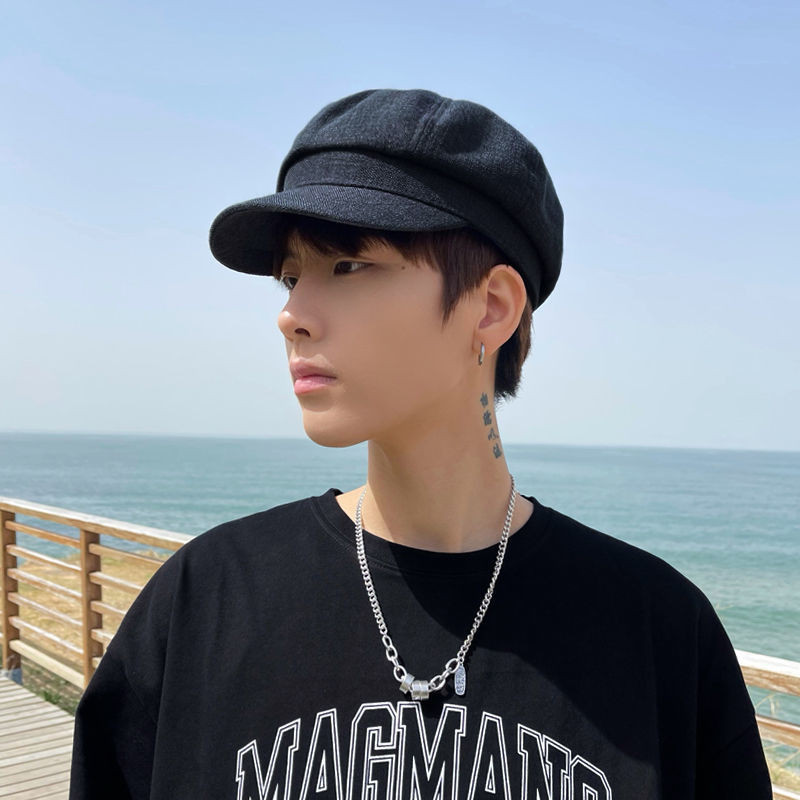 Men's Trendy Japanese Style Artistic Versatile Newsboy Cap Summer ...