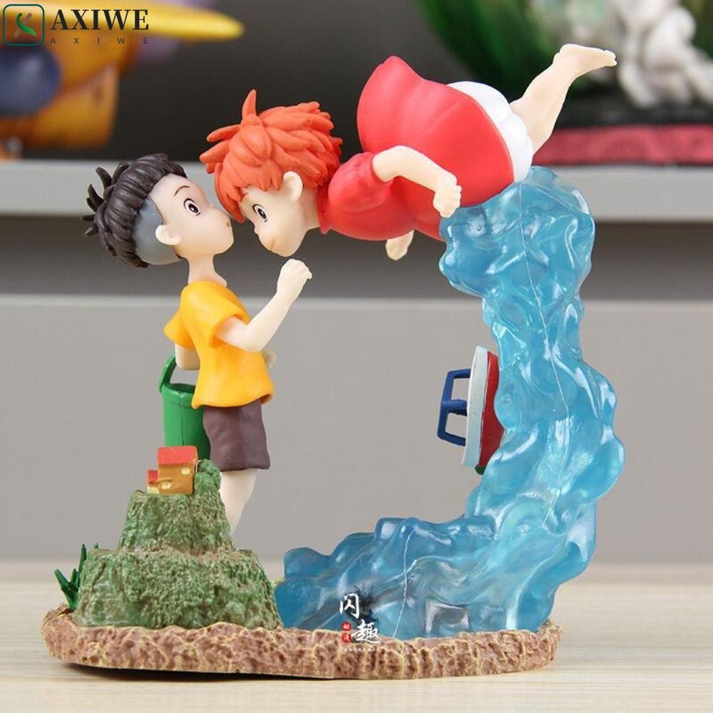 AXIWE Ponyo On The Cliff Figure, PVC Doll Gk Statue Sousky Seagal ...