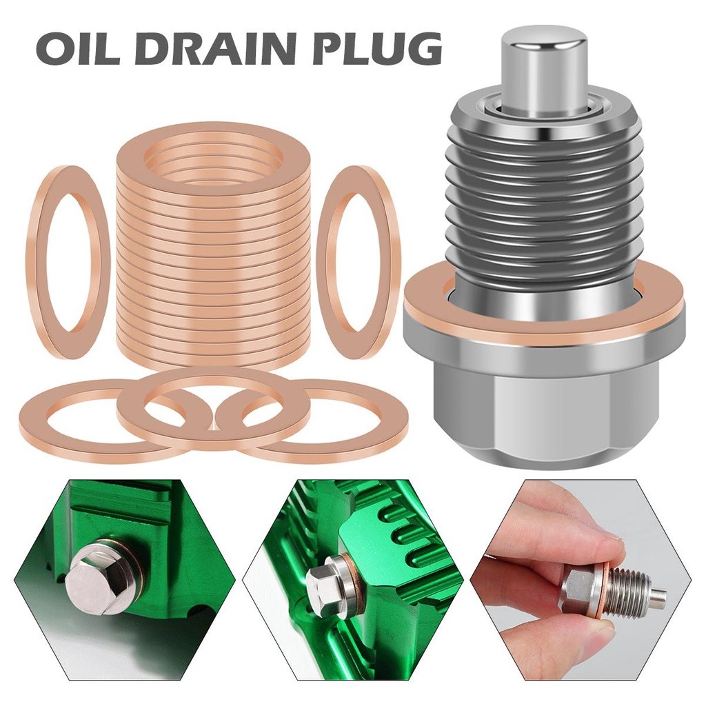 M14 x 1.5 Magnetic Oil Drain Bolt Stainless Steel Engine Magnetic Oil ...
