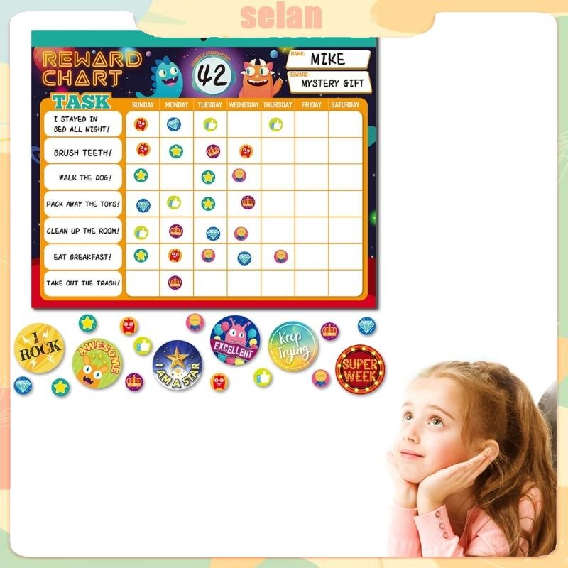 SEL Behavior Reward Chart with 26 Chore Charts for Kids Magnetic ...
