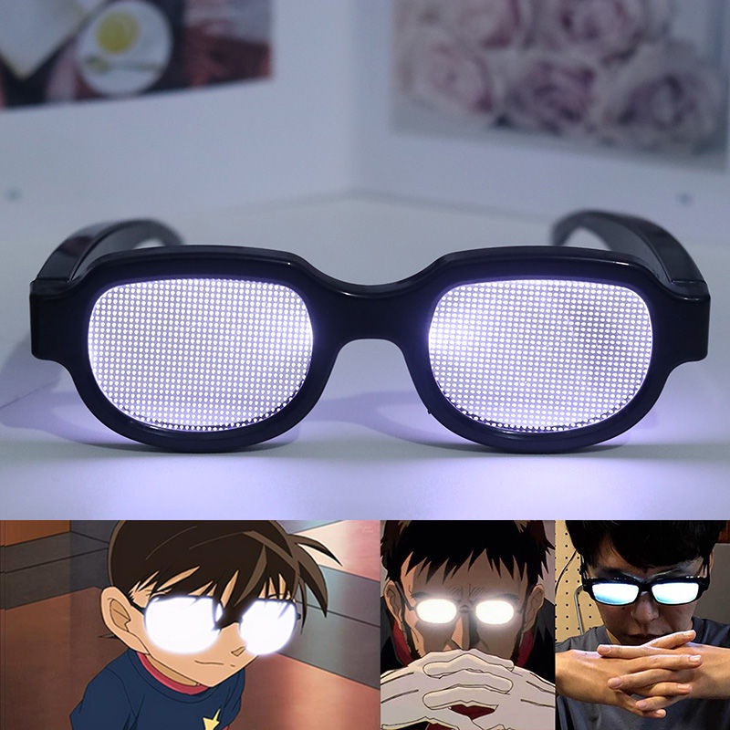 Detective Conan Glasses Funny LED Light-up Glasses Kid's Glasses ...
