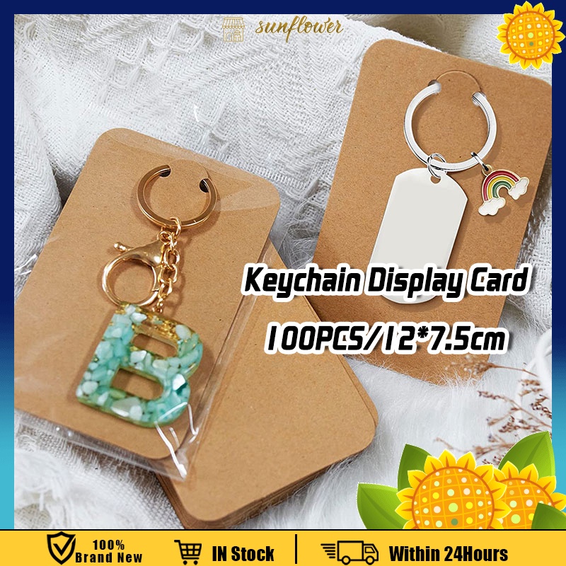 100PCS/SET Jewelry Display Card Keychain Display Card Earring Necklace ...